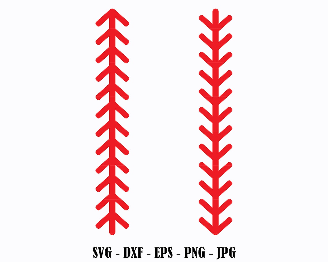 Baseball SVG Straight Baseball Stitches SVG Silhouette | Etsy