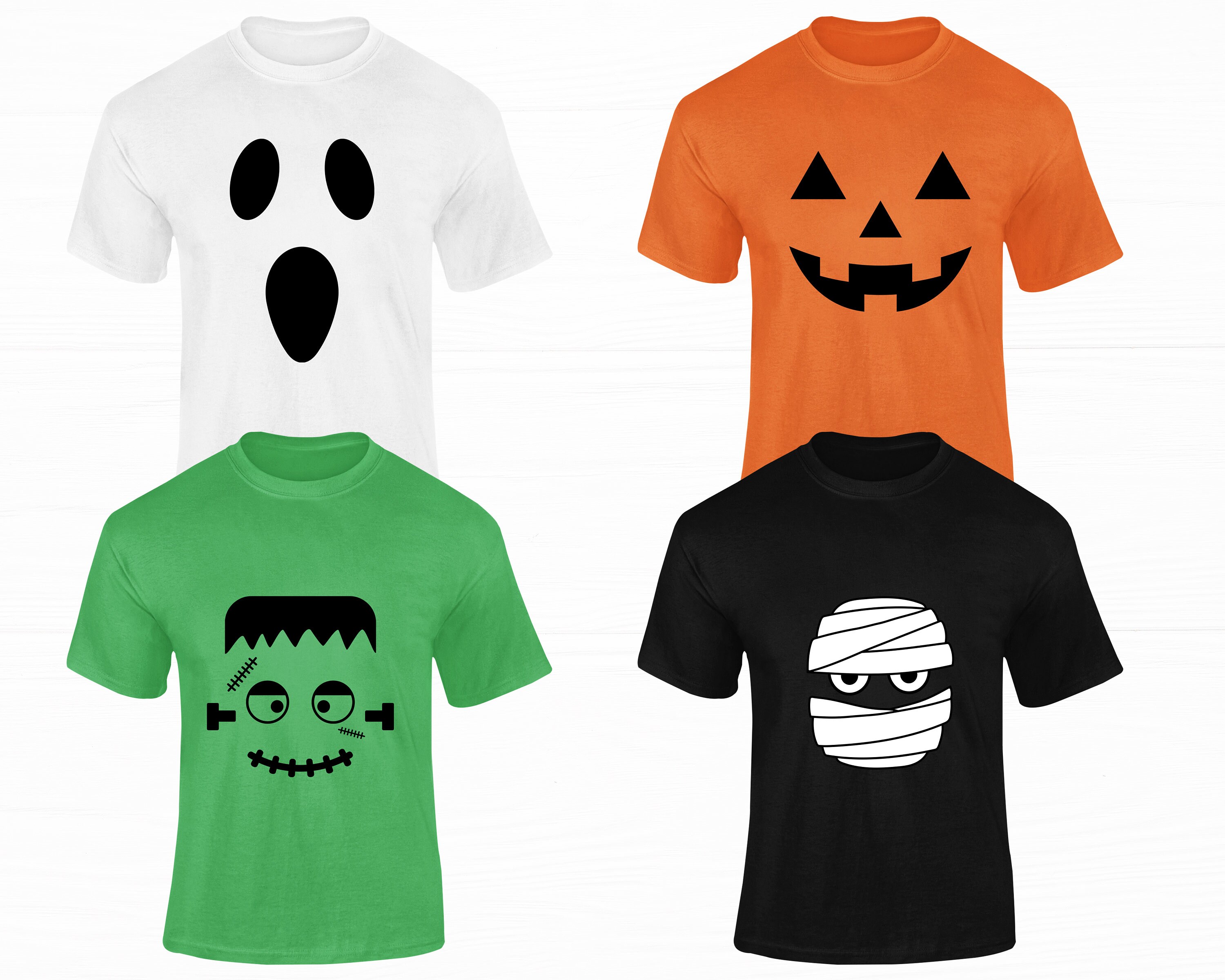 Halloween Faces Svg Bundle Pumpkin Frankenstein Ghost Mummy Svg Files ...