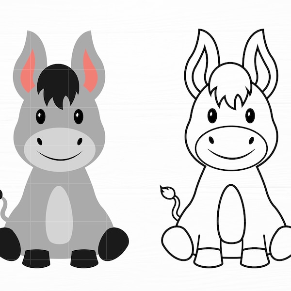 Donkey Svg - Etsy