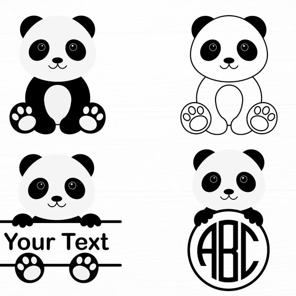 Panda Svg File - Etsy