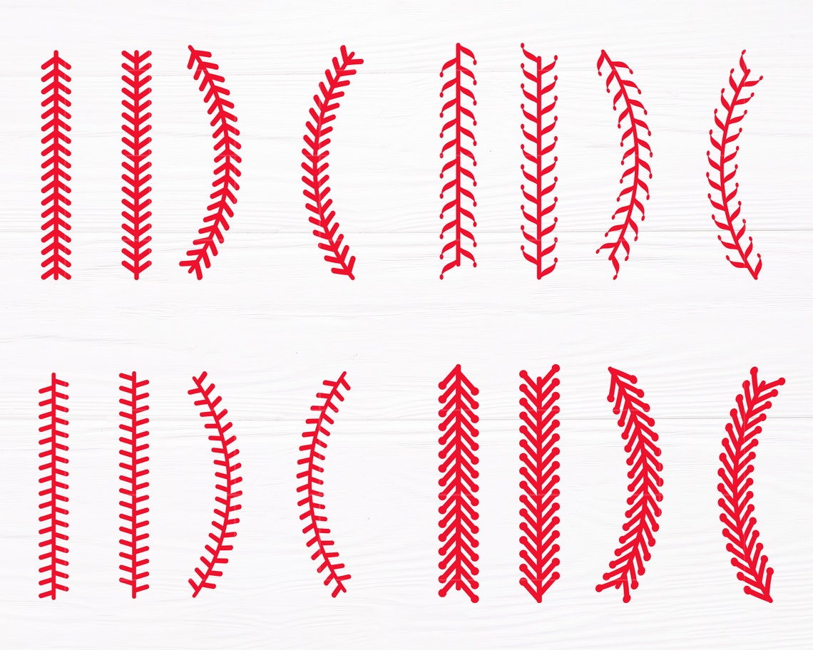 Baseball Stitches SVG Bundle Straight Baseball Stitches Svg - Etsy Hong ...