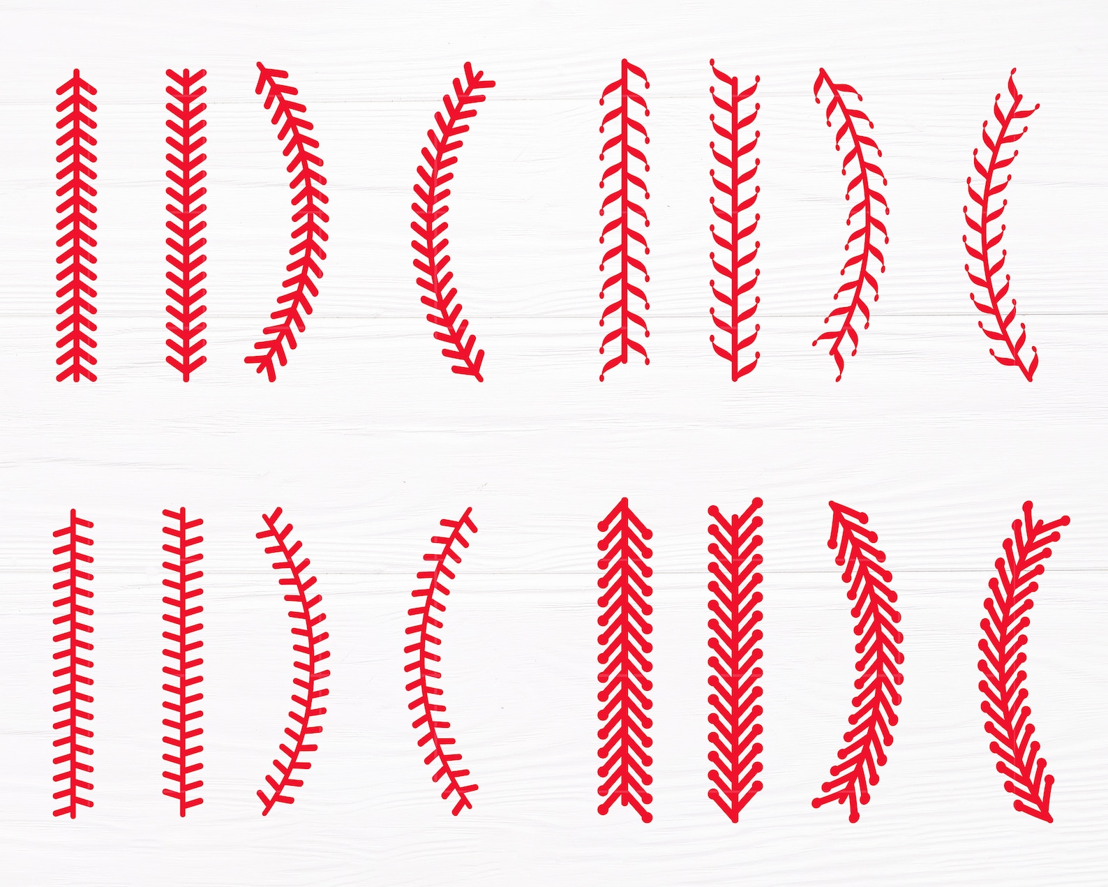 Baseball Stitches SVG Bundle Straight Baseball Stitches Svg Cut File ...