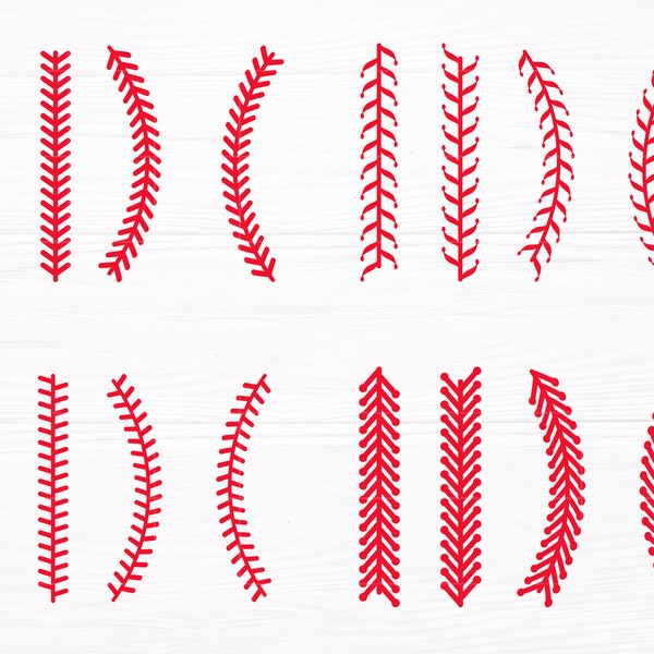 Baseball Stitches Svg - Etsy