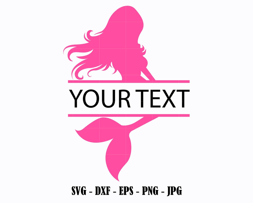 Mermaid Name Frame SVG Mermaid Silhouette Svg Digital Download Mermaid ...