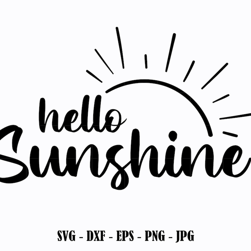 Hello Sunshine Svg - Etsy