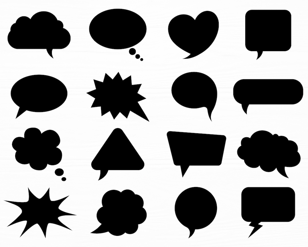 Speech Bubble Svg Bundle Thought Bubble Svg Speech Bubble Clip Art Word ...