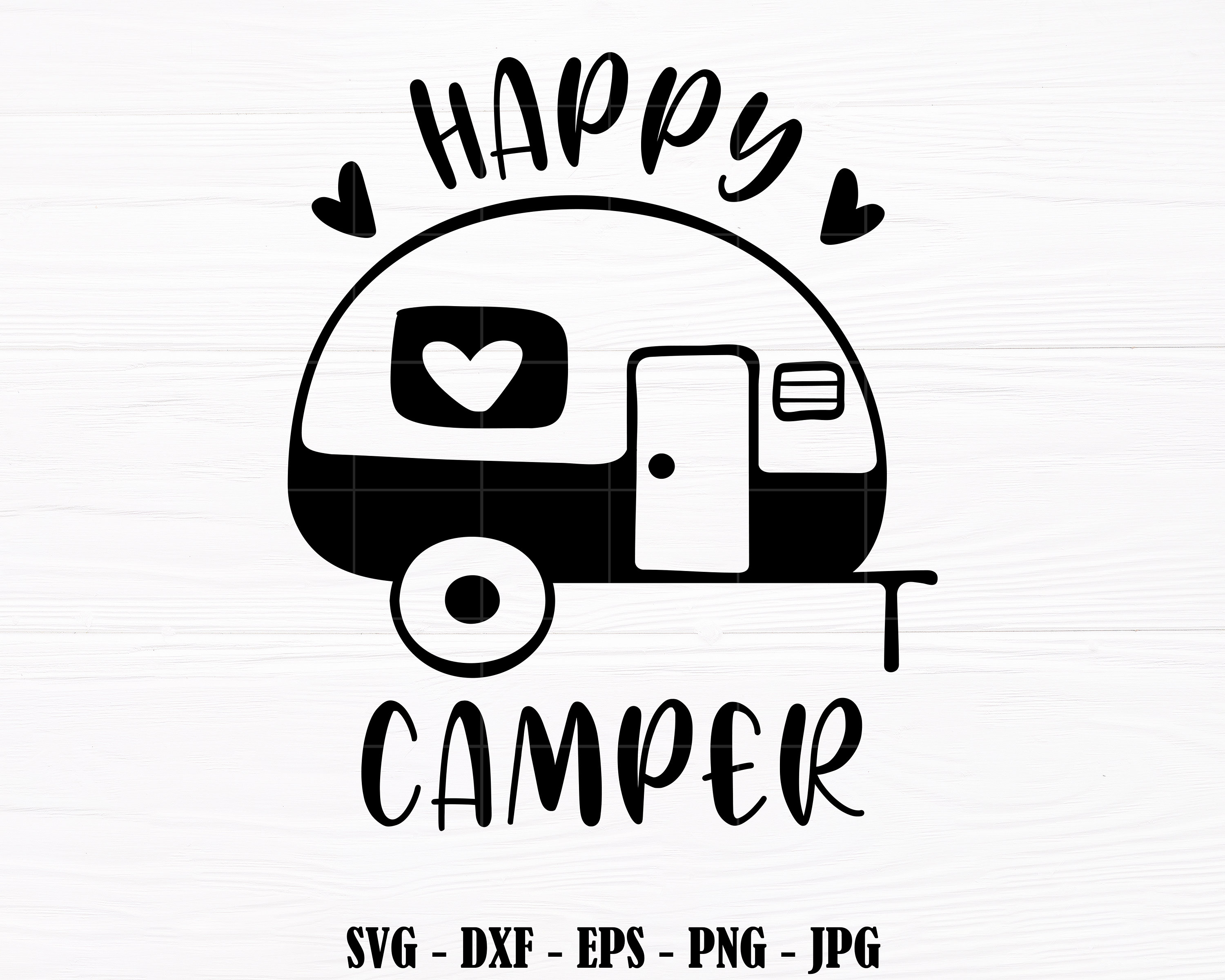 Happy Camper SVG Camping SVG Camper SVG Cricut Silhoutte Cut - Etsy