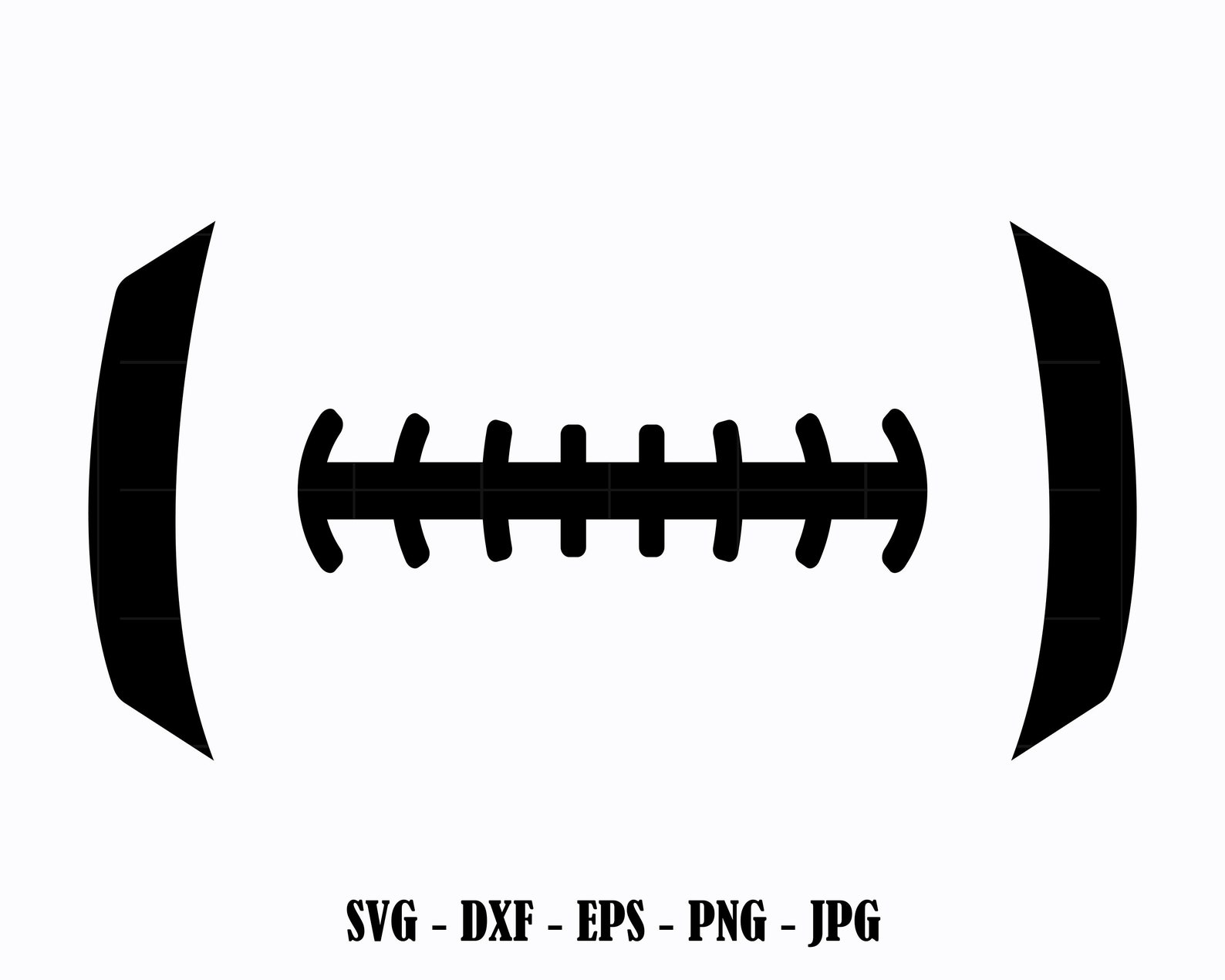 Football Laces SVG Football Cut Files Football Silhouette Football SVG ...
