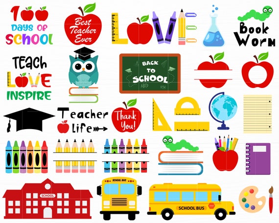 School Svg Bundle Teacher Svg Back to School Svg School Svg - Etsy ...