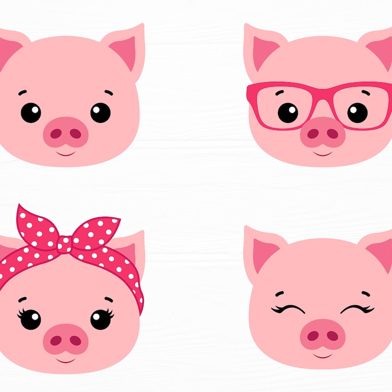 Pig Face Template Printable - Etsy UK