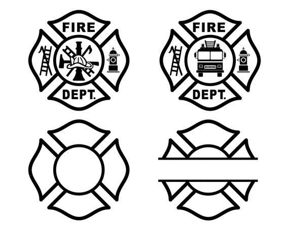 Fire Department Svg Bundle Fire Truck Svg Maltese Cross Svg - Etsy ...
