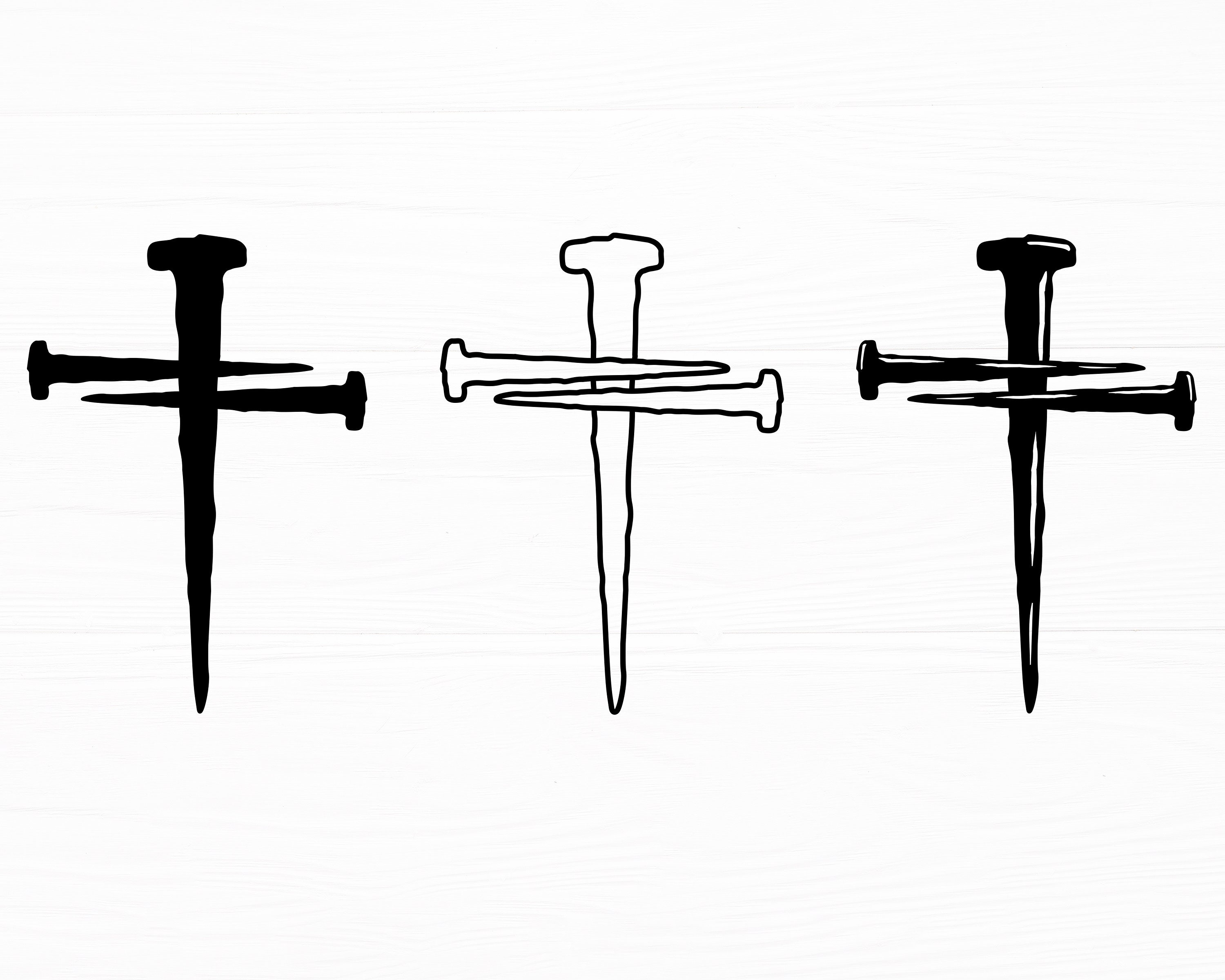 Christian Nail Cross Svg Bundle Religious Faith Cut File for Cricut ...