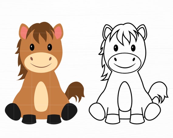 Horse Svg Farm Animal Svg Baby Horse Svg Animal Svg Cute Horse - Etsy ...