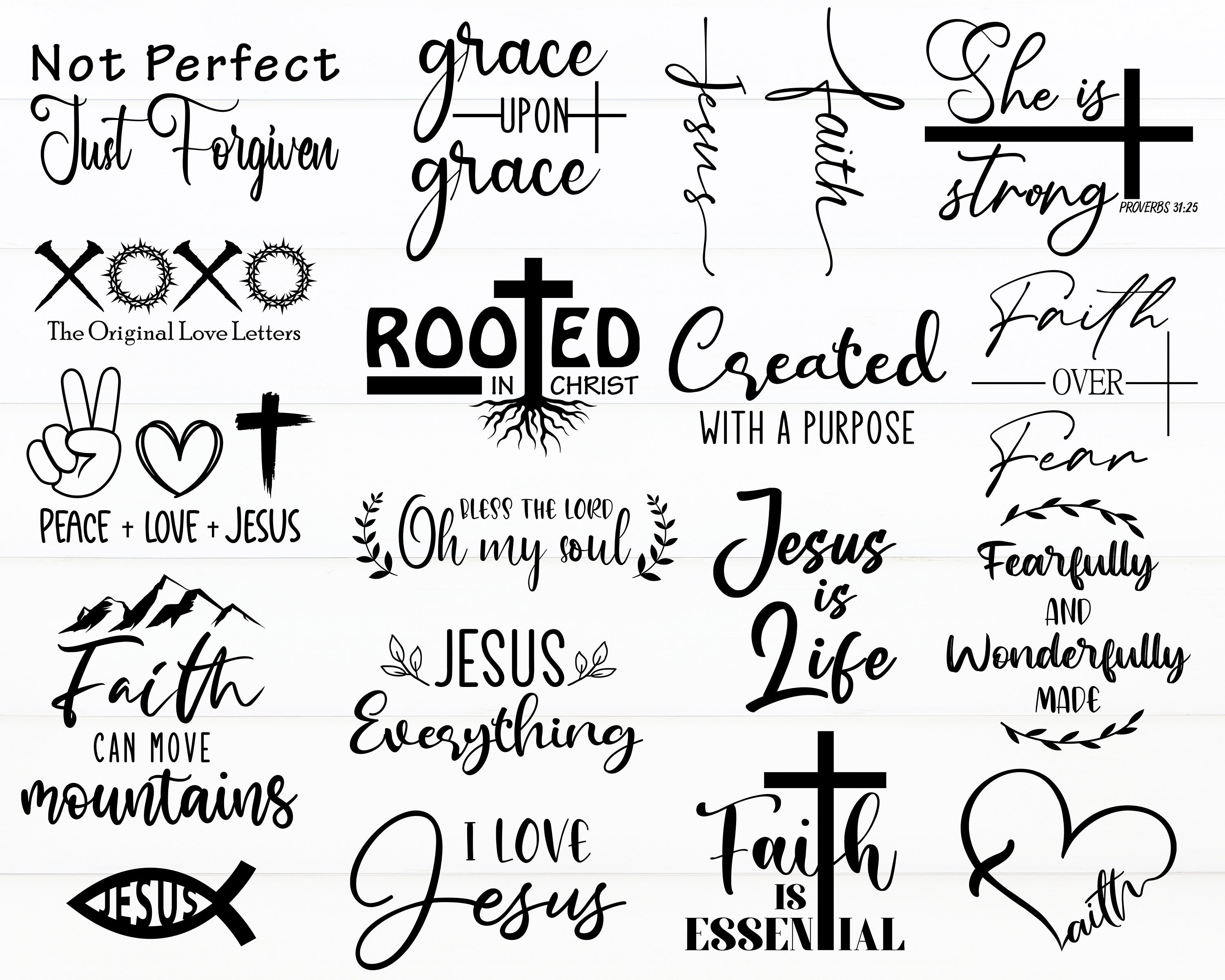 Christian Svg Bundle Religious Svg Bible Verse Svg Christian - Etsy