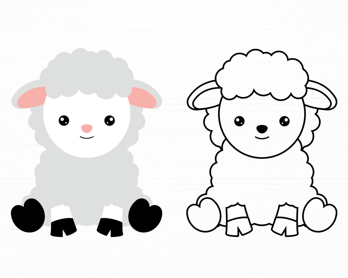 Baby Sheep Svg Farm Animal Svg Sheep Svg Farm Svg Baby Farm Animal Svg ...