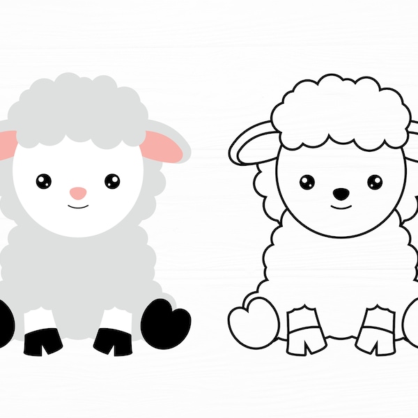 Baby Sheep Svg - Etsy