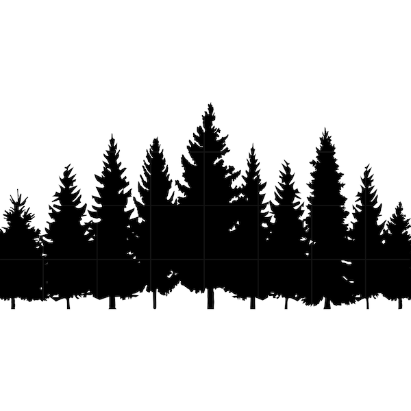 Tree Line Svg - Etsy