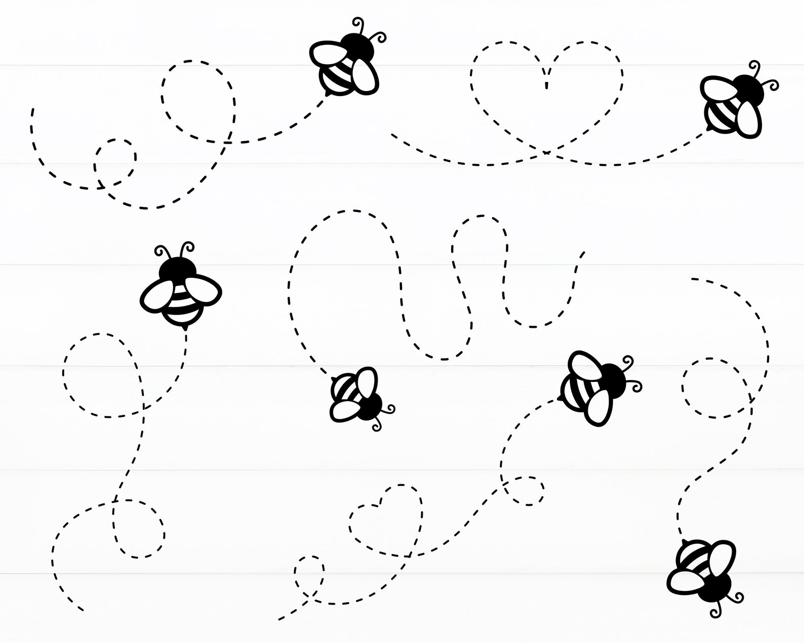 Bee Svg Flying Bee Svg Bee Route Svg Heart Honey Bee Cut File Bee Path ...