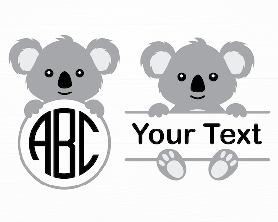 Koala Split Monogram Svg Animal Svg Koala Svg Animal Face Baby - Etsy ...
