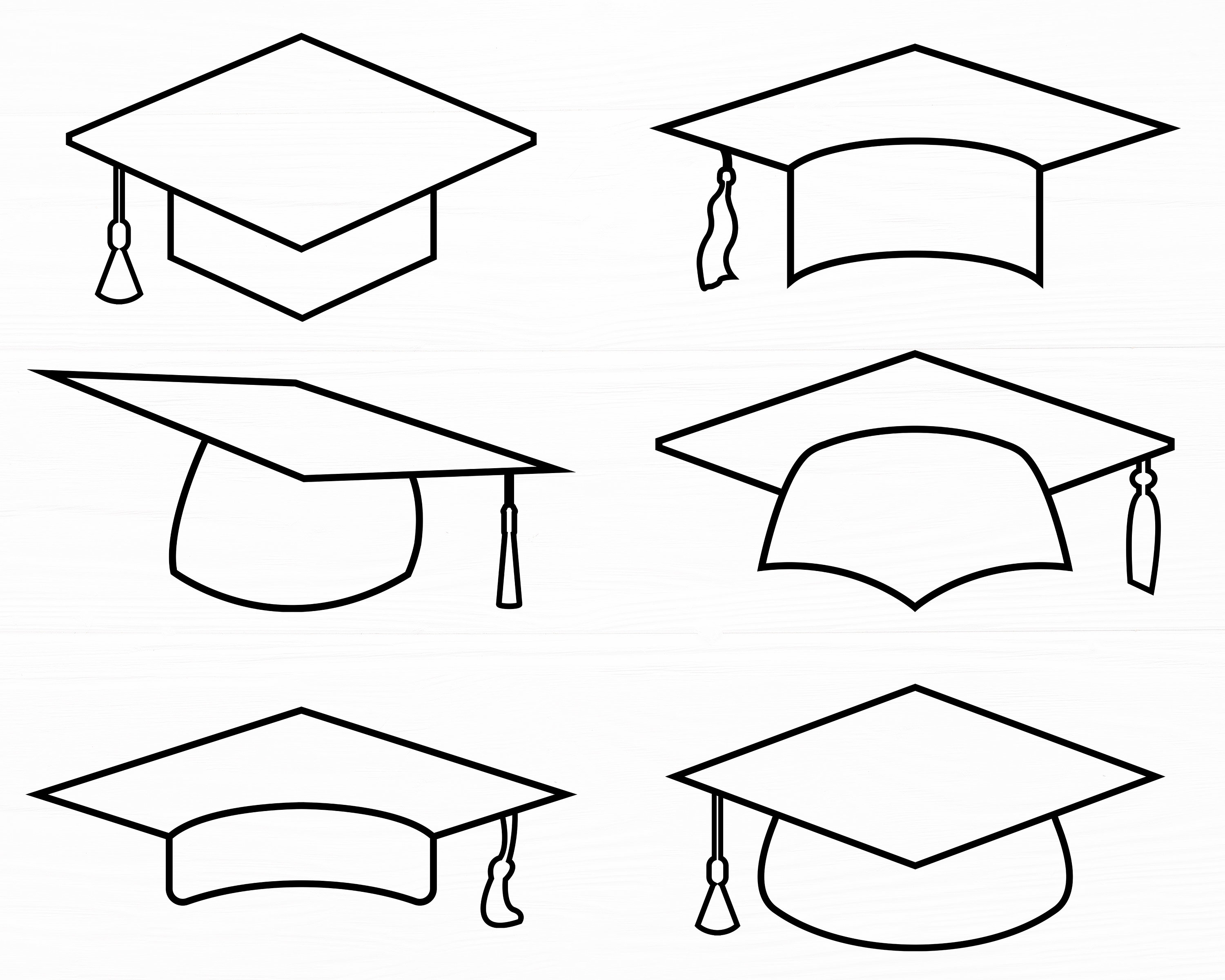 White Graduation Cap