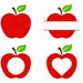 Apple Svg Bundle Apple Split Circle Monogram Apple Clipart Teacher Svg ...
