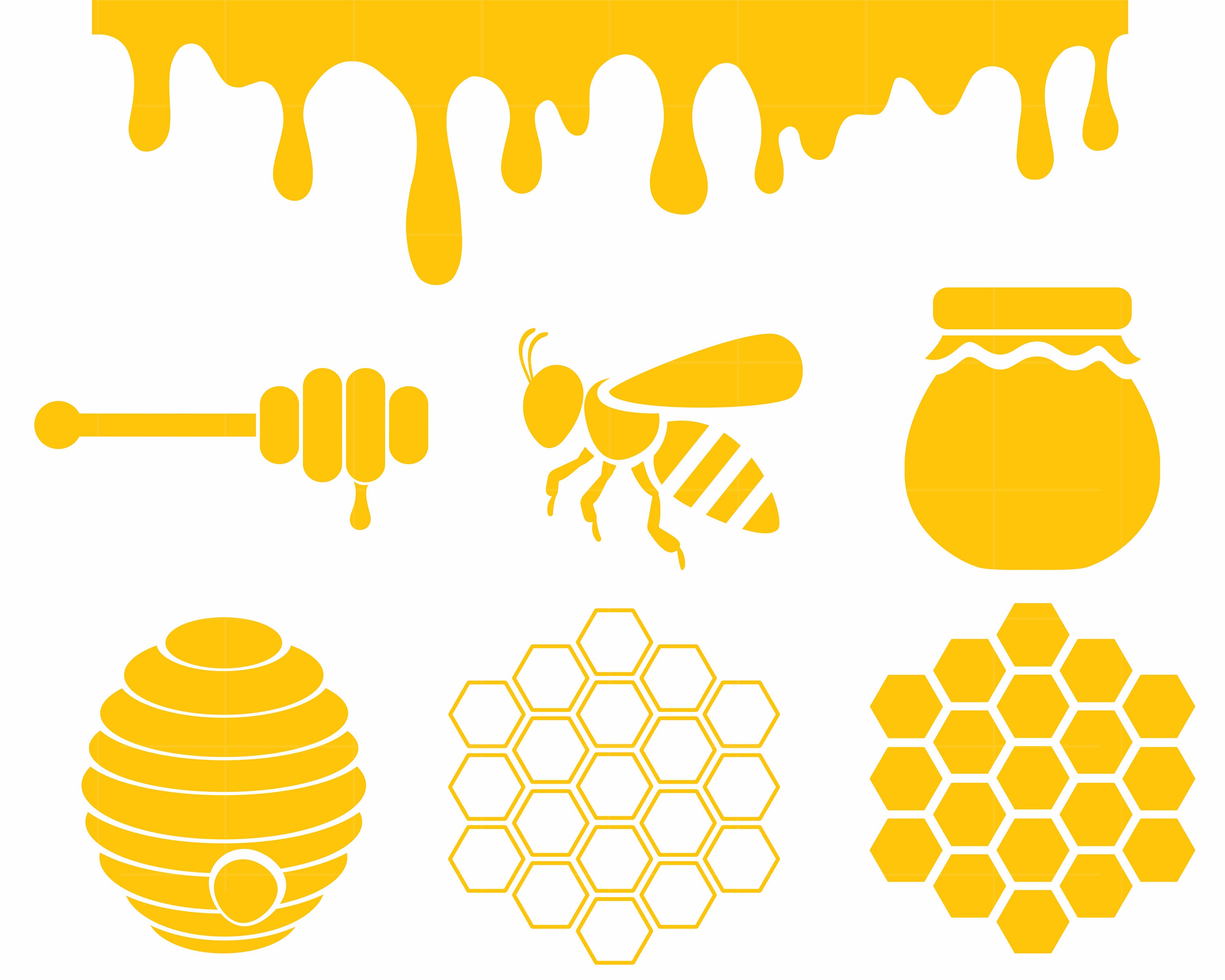 Honey SVG Bundle Bee Svg Files for Cricut Honey Comb Svg Honey - Etsy