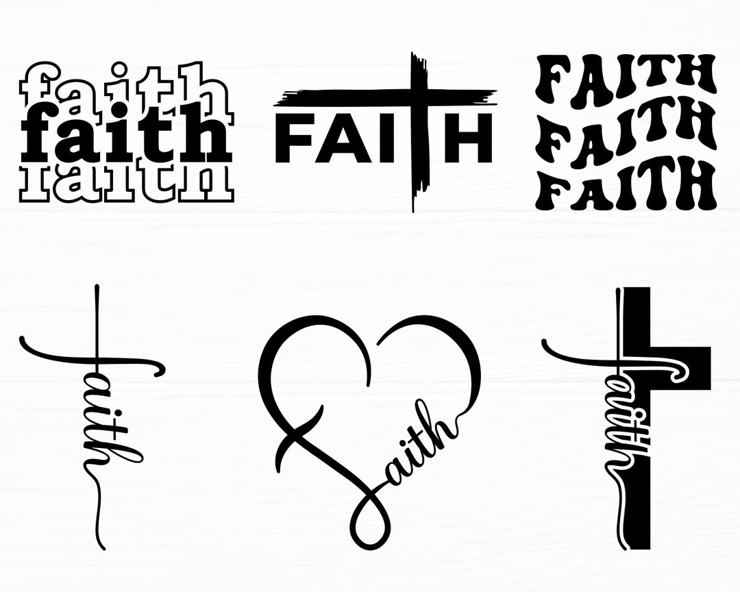 Faith Svg Bundle Christian Svg Faith Cross Svg Stacked Wavy Svg Faith ...