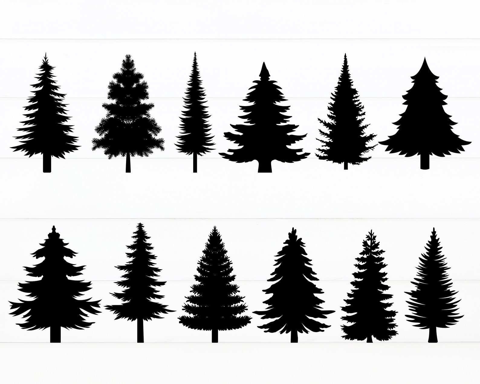 Tannenbaum Svg Bundle Baum Silhouette Svg Tannenbaum Schnittdatei ...