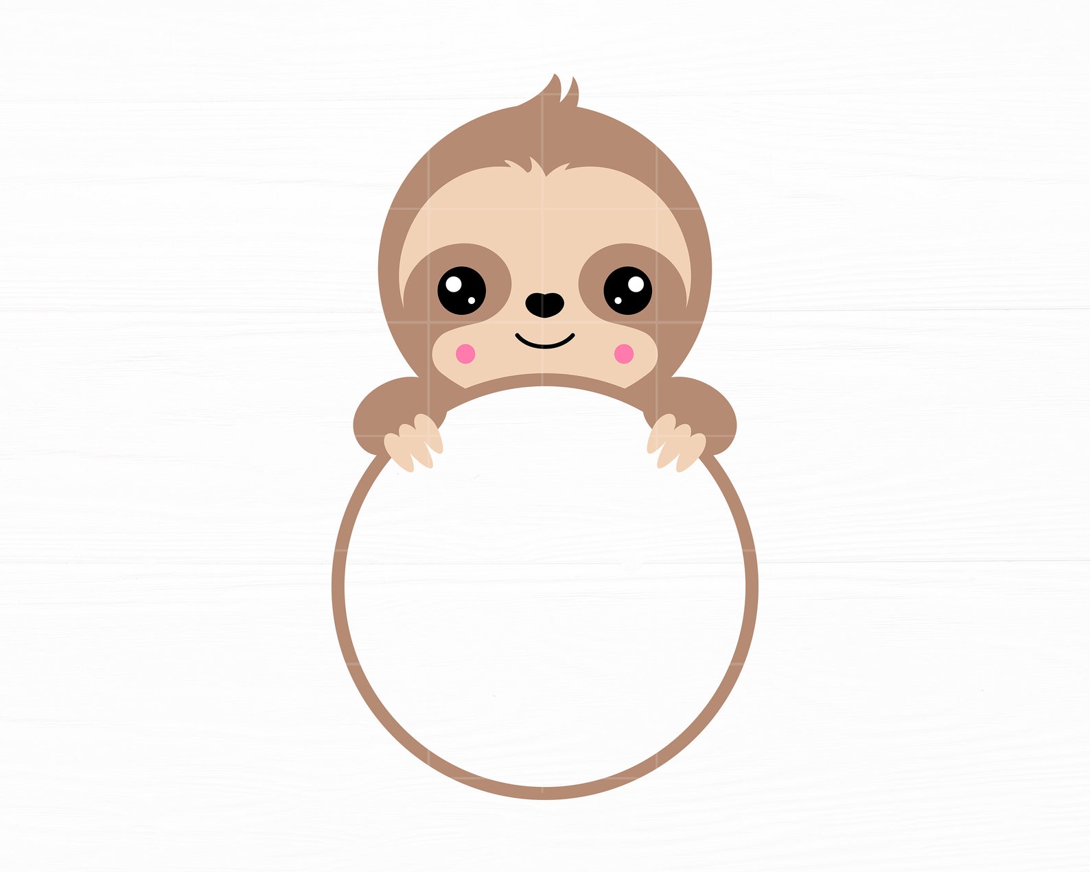 Sloth Svg Sloth Split Monogram Cute Animal Svg Sloth Name | Etsy