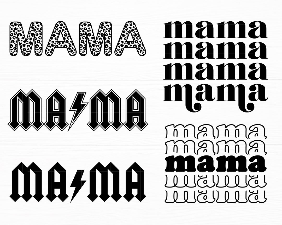 Mama Svg Bundle Mother's Day Svg Stacked Mama Svg Mom Life Svg Retro ...