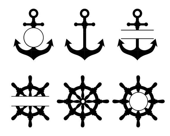 Ships Wheel SVG Bundle Vector Dxf Cut Files For Silhouette Png Svg ...