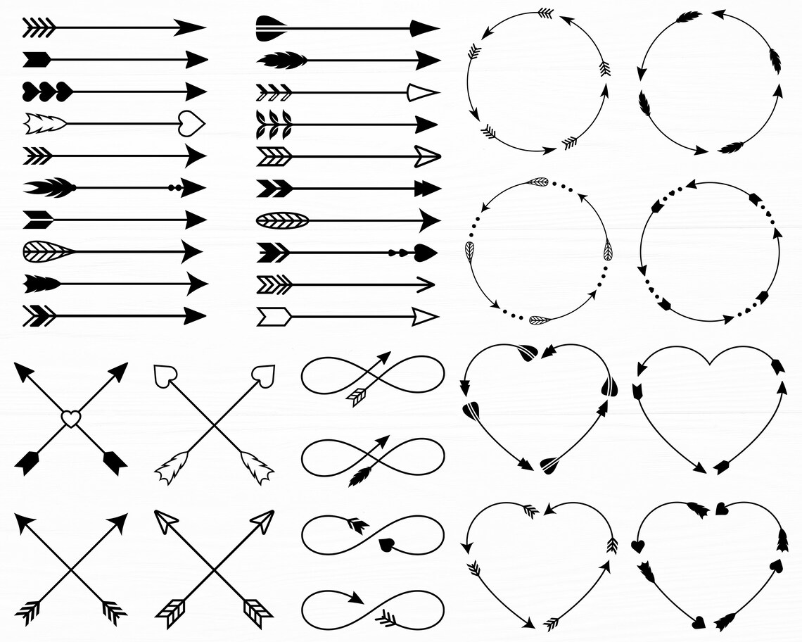 Arrow Svg Bundle Arrow Frame Svg Arrow Circle Svg Heart Arrow Svg ...
