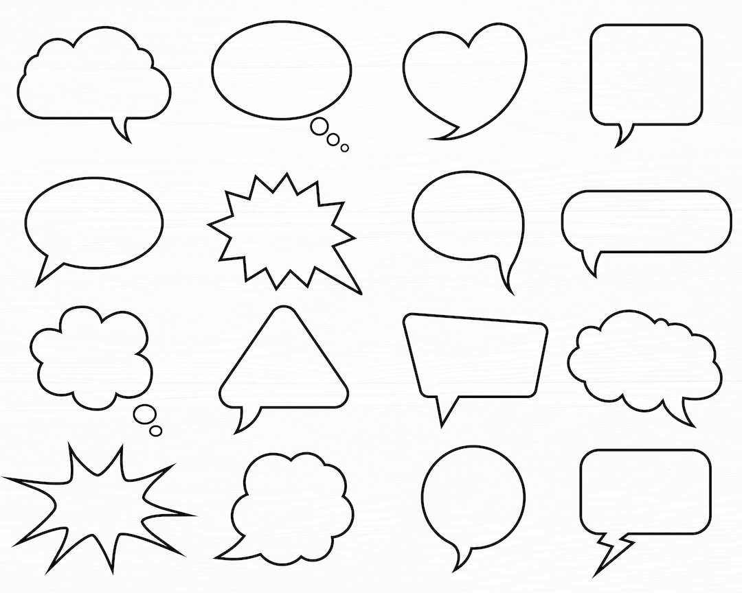 Speech Bubble Svg Bundle Word Bubble Svg Speech Bubble Clip Art Thought ...