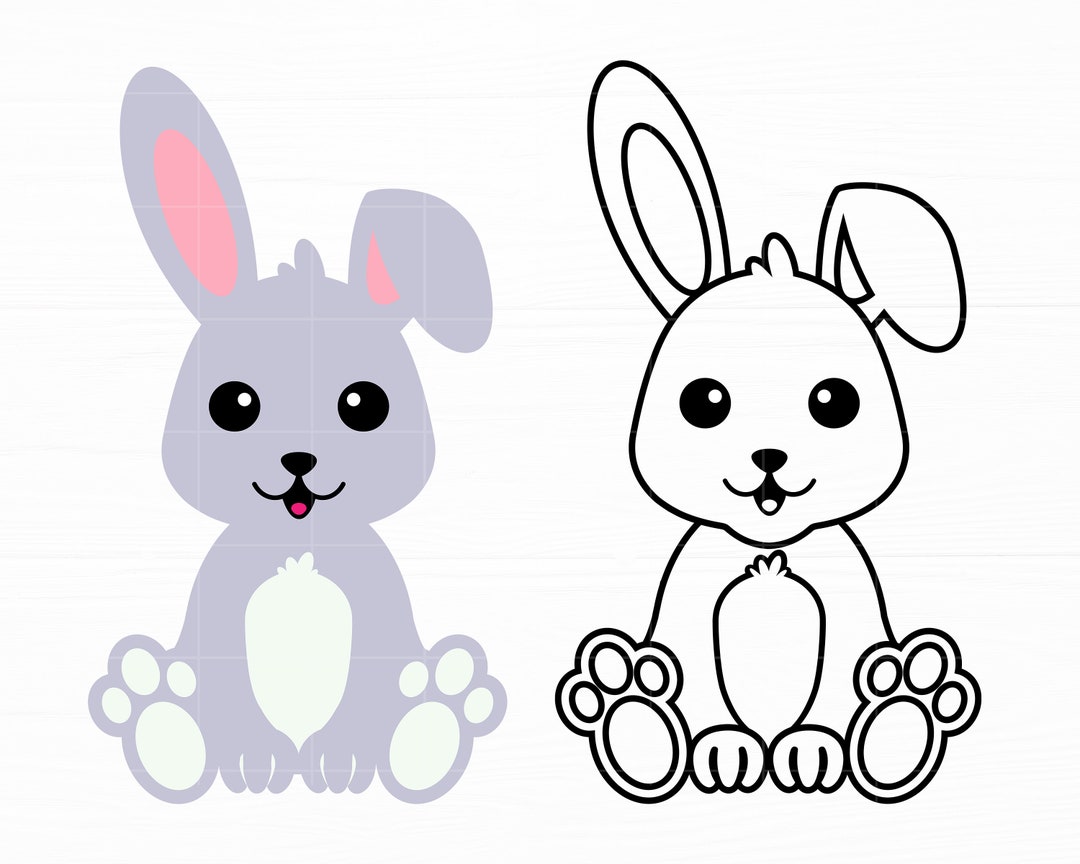 Rabbit Svg Animal Svg Baby Rabbit Svg Woodland Animal Svg Bunny Svg ...