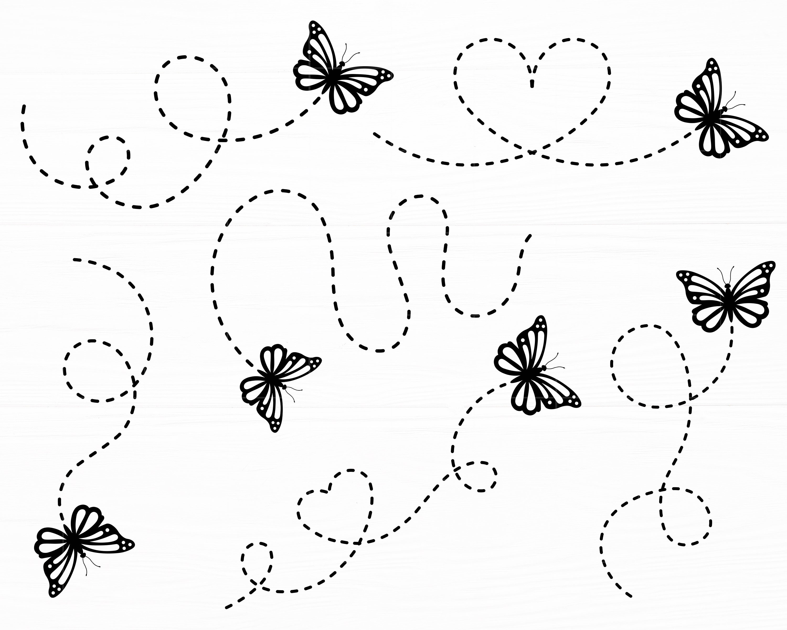 Butterfly Route Svg Bundle Butterfly Svg Butterfly Clipart Butterflies ...