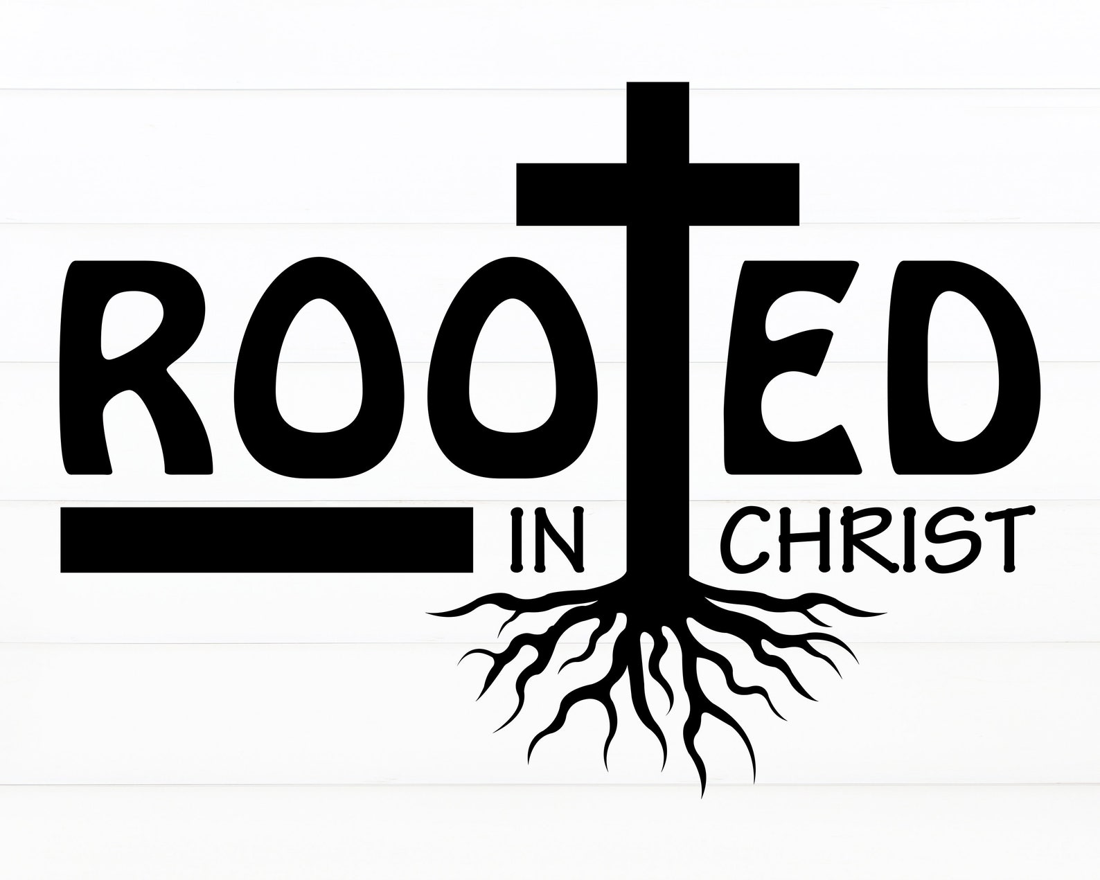 Rooted in Christ Svg Cross Svg Christian Svg Bible Verse Svg Christian ...