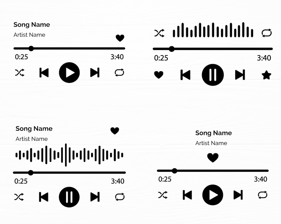 Music Player Svg Bundle Music Player Display Audio Control Svg Play ...
