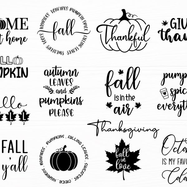Fall Svg Files - Etsy
