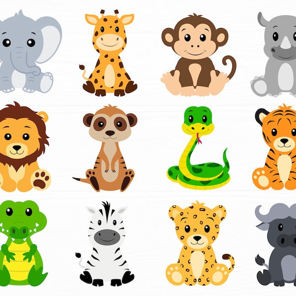 Safari Animals Art - Etsy