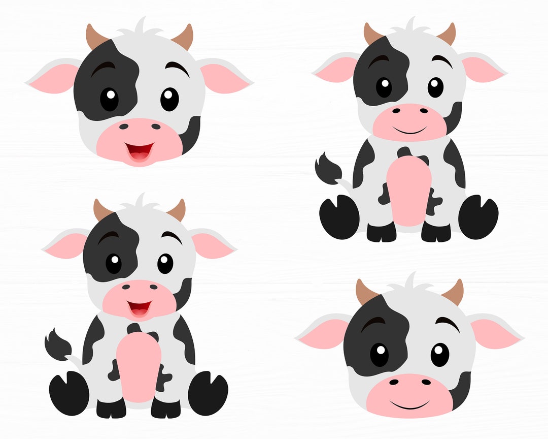 Baby Cow Svg Animal Svg Cute Cow Svg Farm Animal Svg Cow Png Baby Farm ...