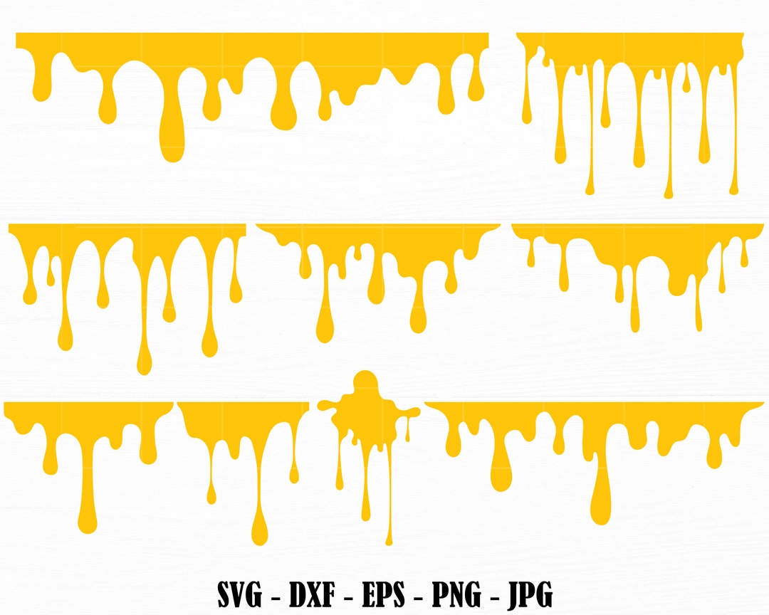Dripping Borders Svg Bundle Drip Svg Files Digital Download - Etsy