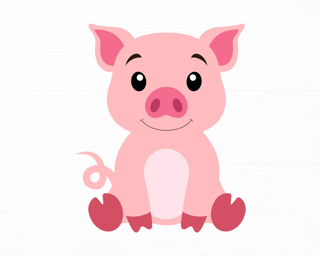 Pig Svg Farm Animal Svg Baby Pig Svg Animal Svg Cute Pig Svg Farm ...