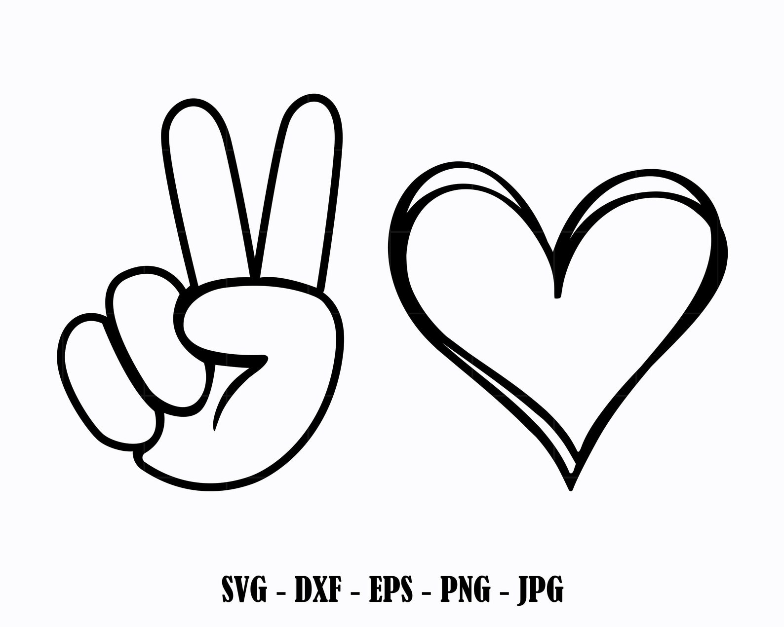 Peace Love SVG Hand Peace Sign Svg Png Peace Hand Svg Peace Love Svg ...