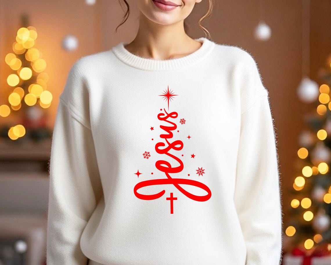Jesus Christmas Tree SVG Christian Cut File (digital Download) - Etsy
