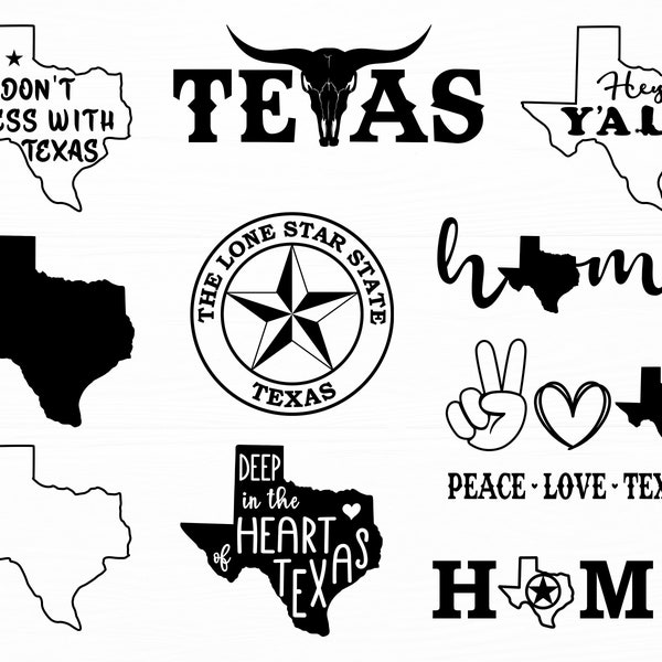 Texas Svg - Etsy