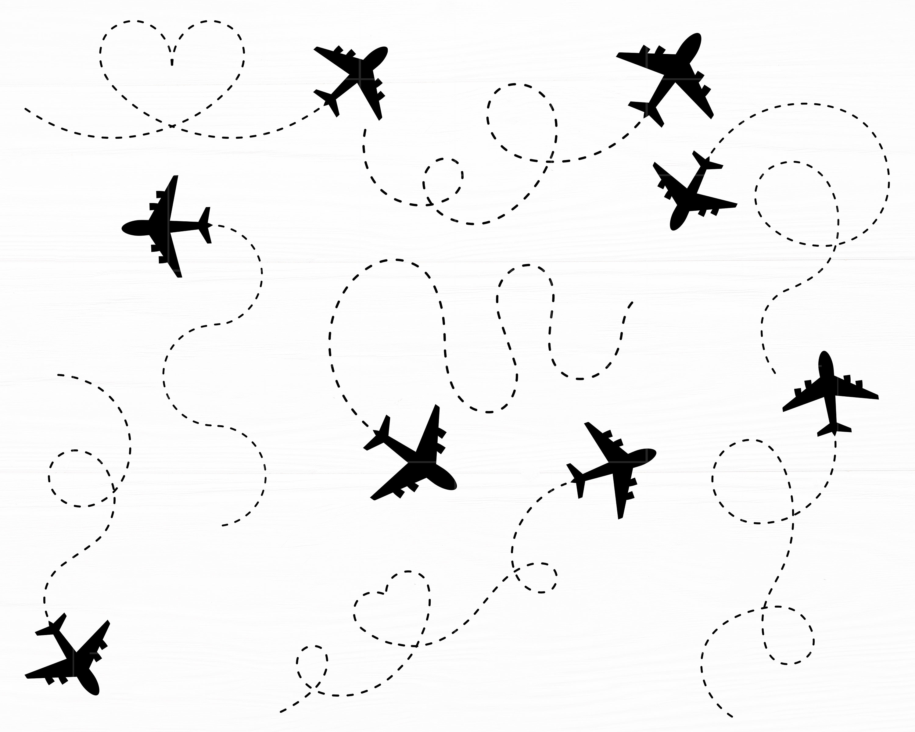 Airplane Svg Bundle Airplane Heart Svg Plane Route Svg Plane - Etsy