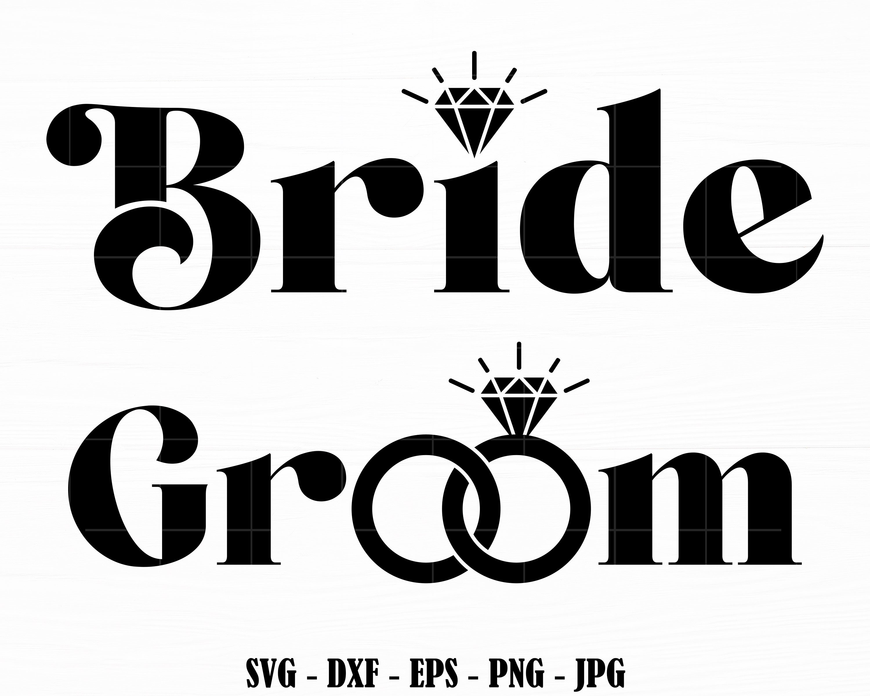 Bride Groom SVG - Etsy