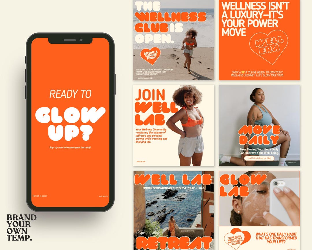 Wellness Instagram Template | IG Design | Lifestyle Instagram | Canva ...