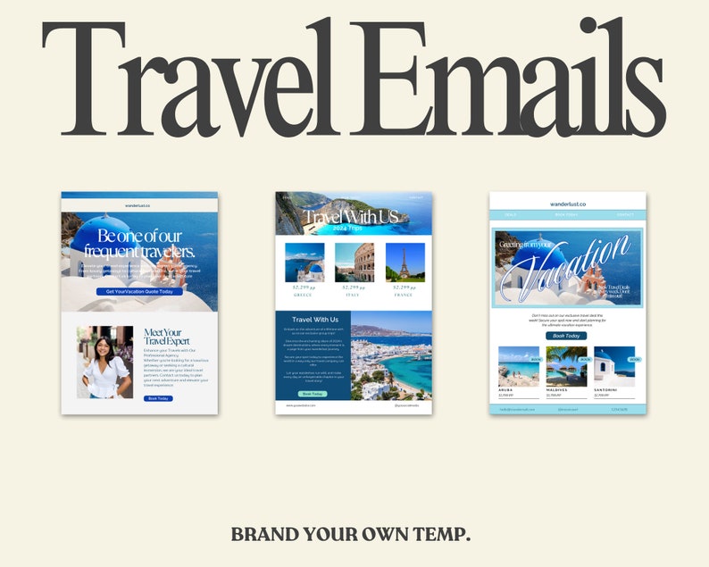 Travel Advisor | Travel Agent Templates | Email Template | Canva ...