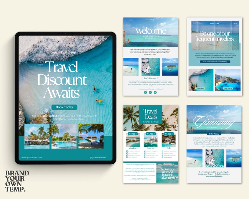 Travel Advisor | Travel Agent Templates | Email Template | Canva ...